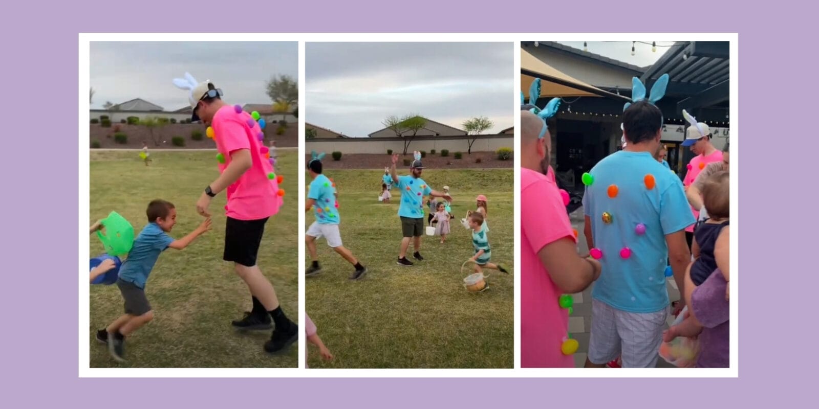 Dads become the easter egg hunt in this viral TikTok
